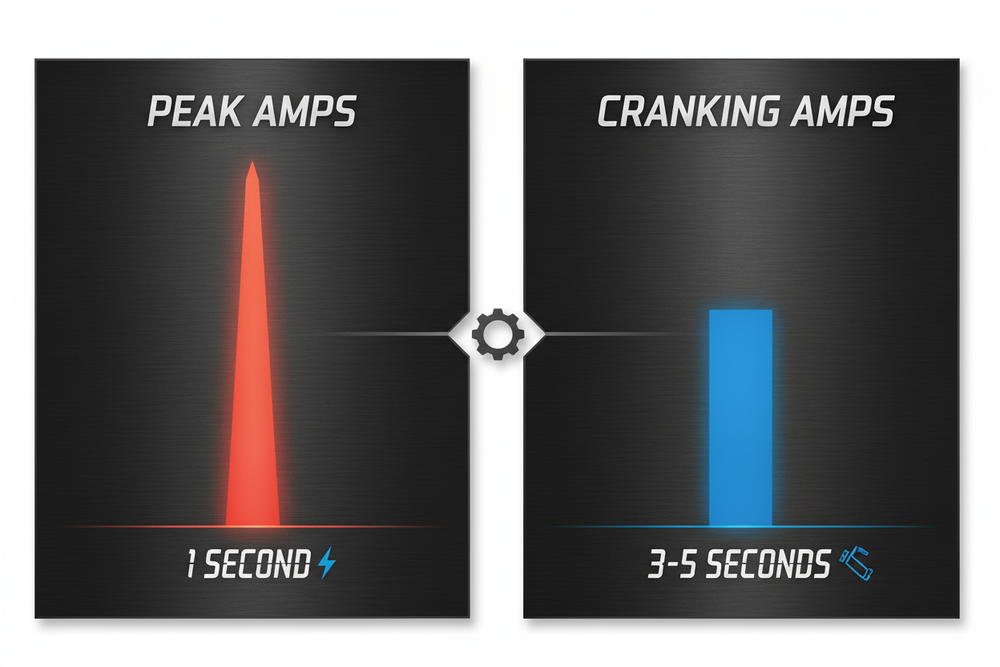Peak Amps vs Cranking Amps: Jump Starter Amps Meaning Explained
